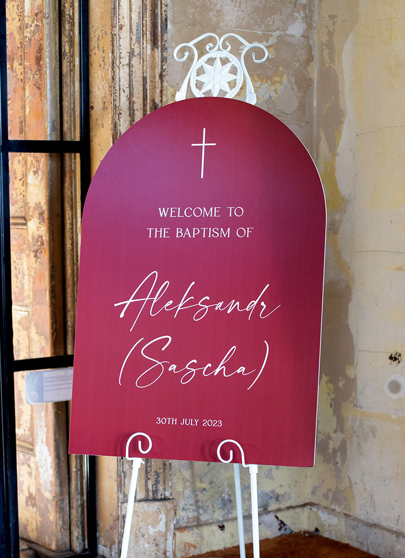 Baptism and Christening Welcome Sign | Peach Perfect – Peach Perfect ...