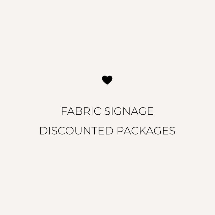 Romantic Fabric Signage for Weddings & Events | Peach Perfect – Peach ...