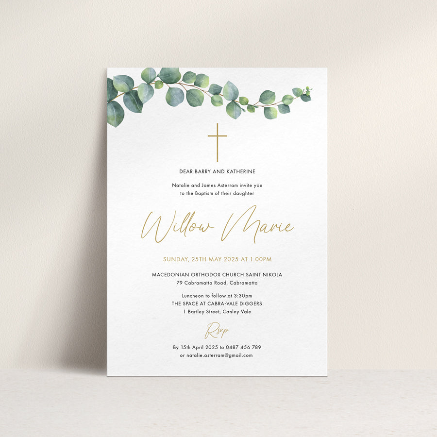 Catholic Baptism Invitations