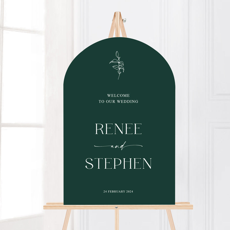 Beautiful Wedding Arch Welcome Sign Board – Peach Perfect Stationery